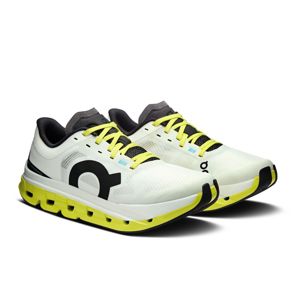 Tênis On Running Cloudflow 5 Branco Amarelo - Ollie Shoes